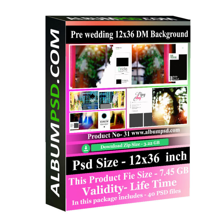 Pre wedding 12x36 inch DM Backgroud - ALBUM PSD