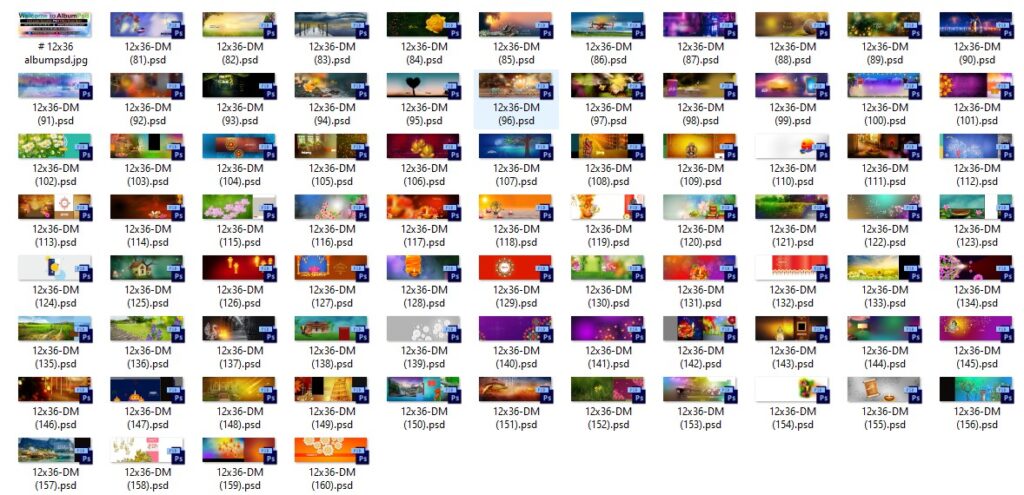 12x36 inch wedding dm background psd (PN-58) - ALBUM PSD